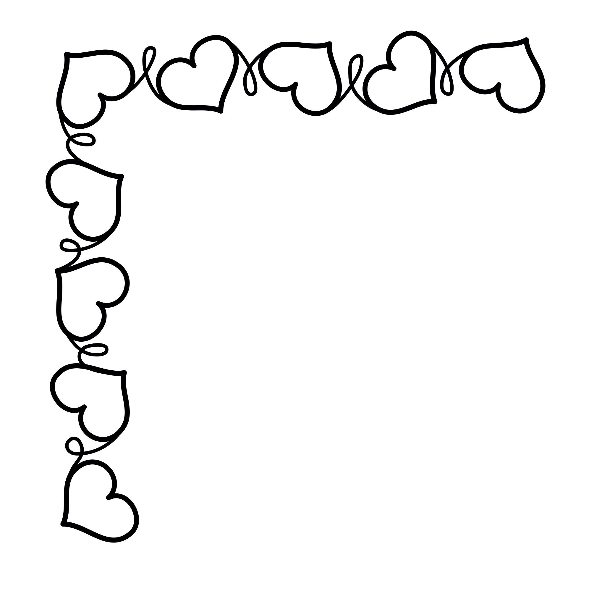 Svg Corner Heart Bundle Border Svg Design Elements Decorative Corners ...