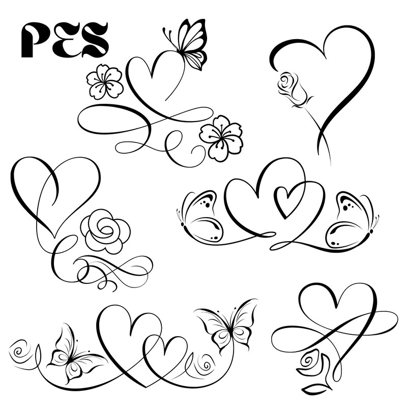 Embroidery Hearts - Etsy