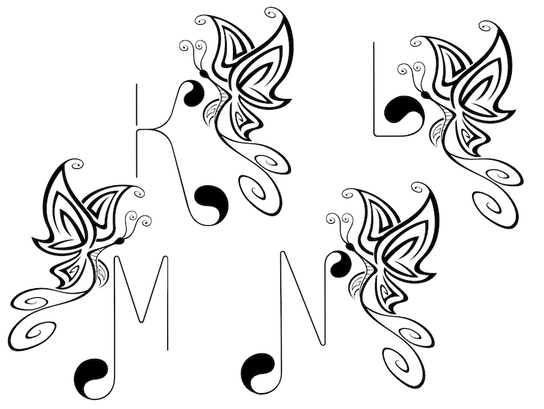 Butterfly Font Svg Png Butterfly Alphabet Fancy Monogram Font Butterfly ...