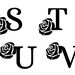 Floral Font Alphabet Rose Svg Png Flower Monogram Svg Wedding Font ...