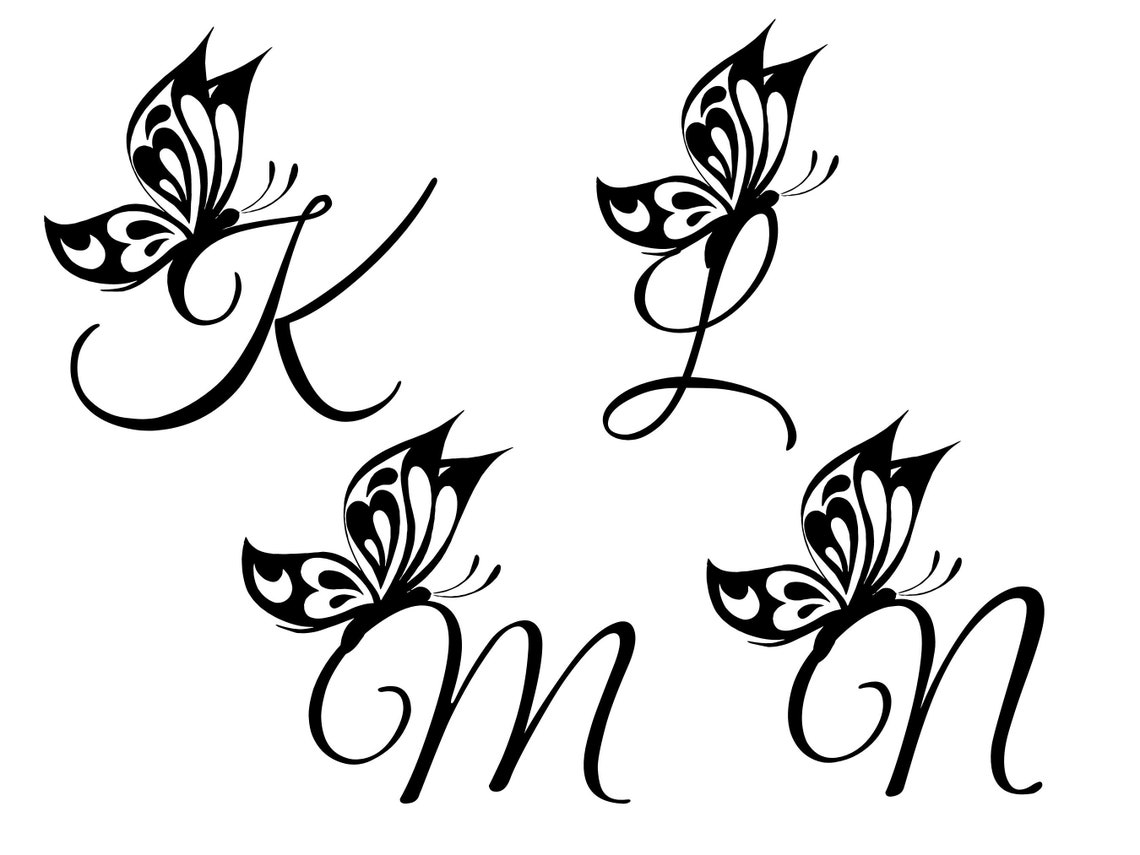 Alfabeto de mariposa svg png letras de monograma mariposa tema alfabeto ...