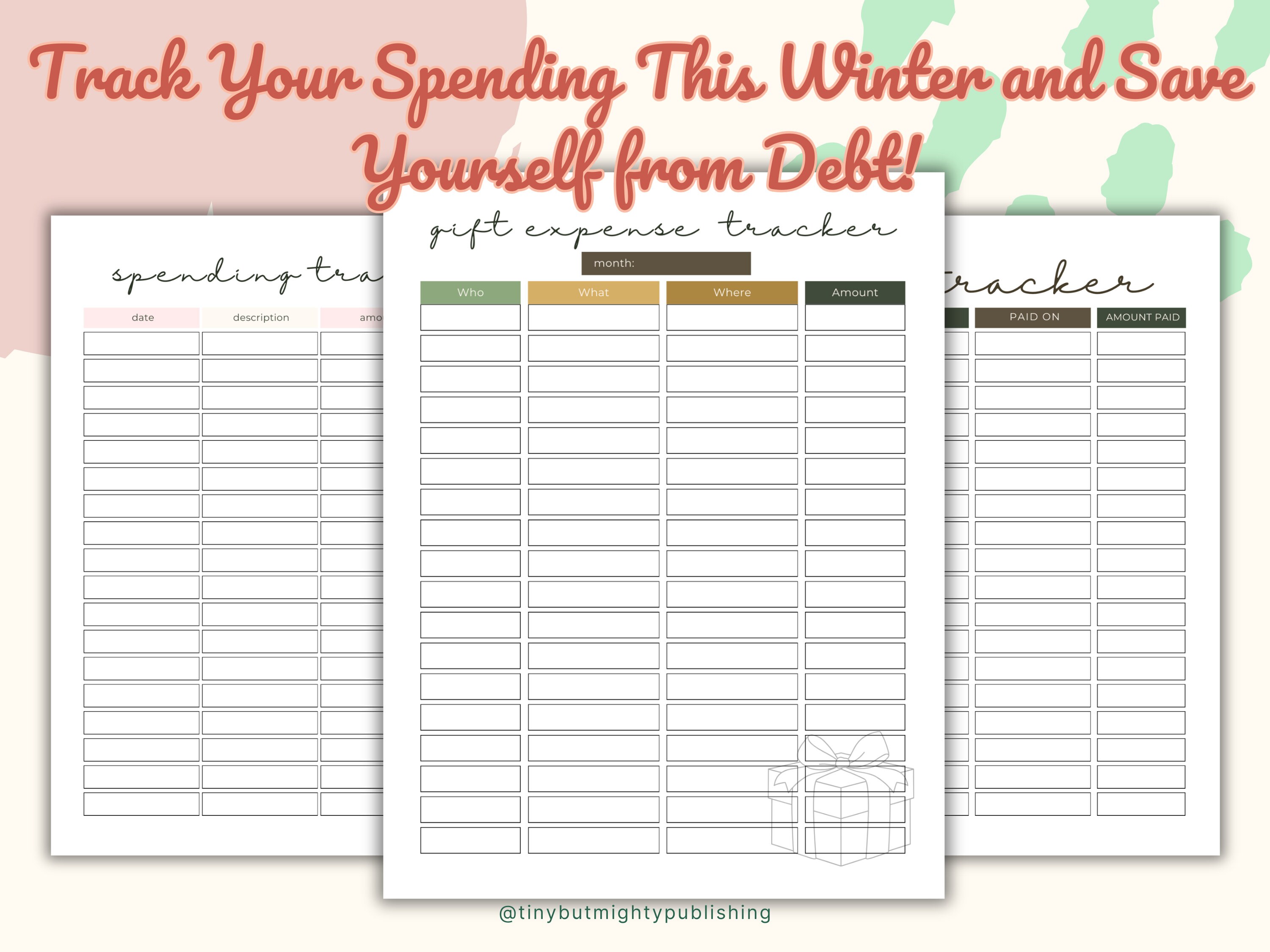 Printable Budget Planner Tracker Bundle Finance Planner - Etsy