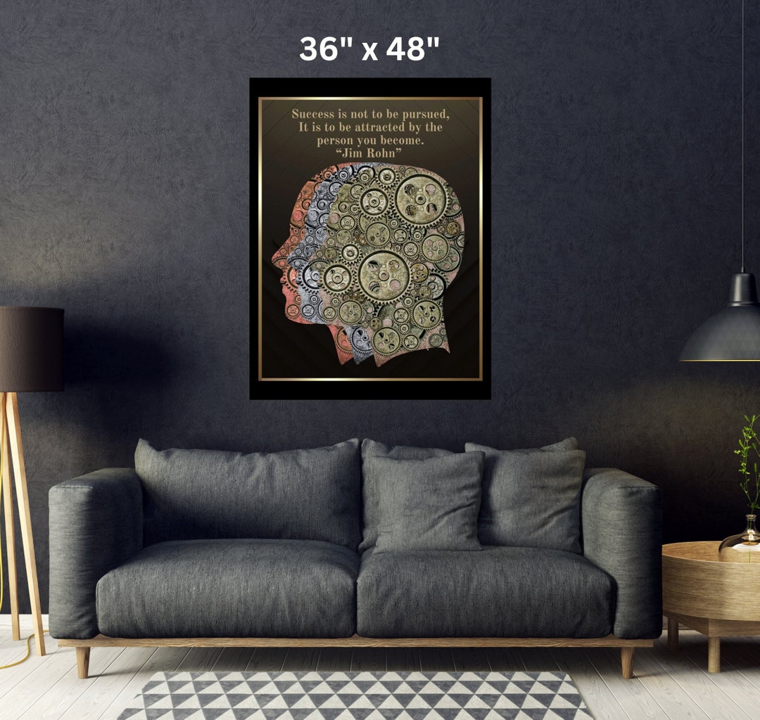 Motivational Wall Art, Inspirational Art, Office Wall Art, Hustle Wall ...