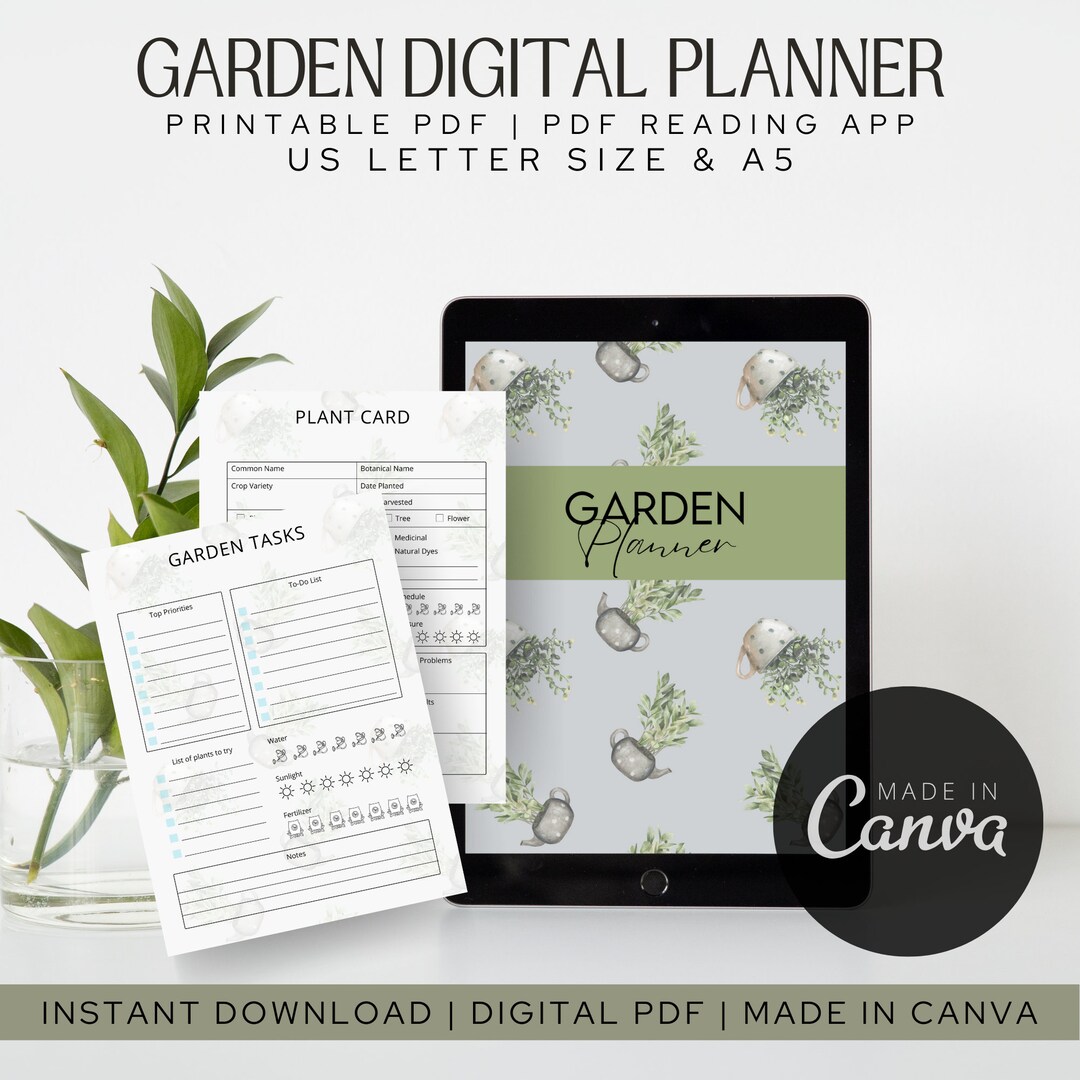 Garden Planner Printable, Garden Planner Journal, Plant Planner, Garden ...