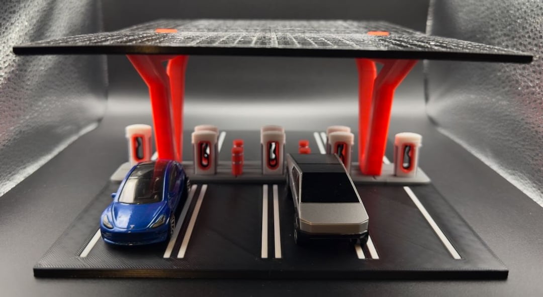 New Updated Tesla Supercharger Matchbox/hotwheels Charging Station With ...