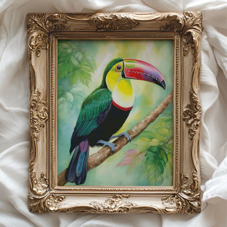 Keel-billed Toucan - Counted Cross Stitch Patterns - Printable Chart ...