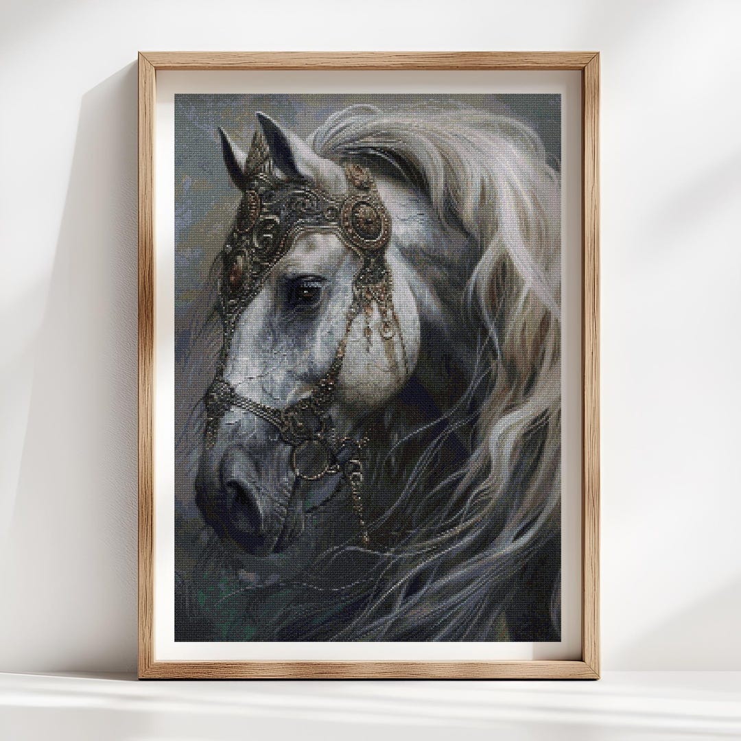 Andalusian Horse Cross Stitch Pattern: Modern Animal Embroidery (PDF ...