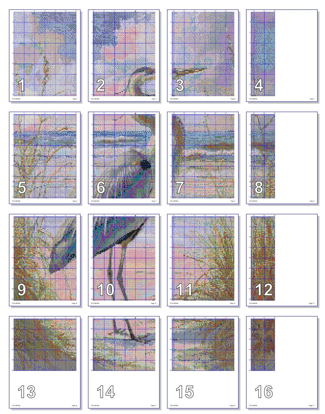 Blue Heron Cross Stitch Pattern: Coastal Bird Embroidery (PDF) - Etsy