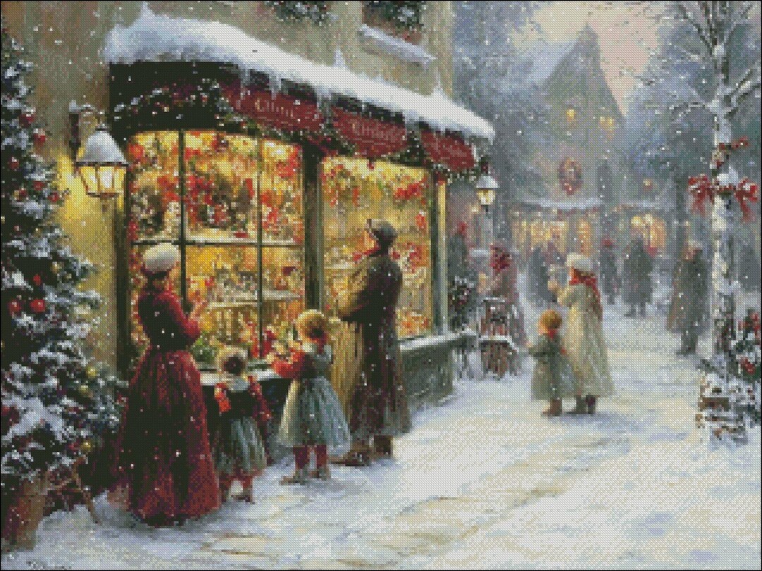 Victorian Christmas Wishes Cross Stitch Pattern (PDF) - Etsy