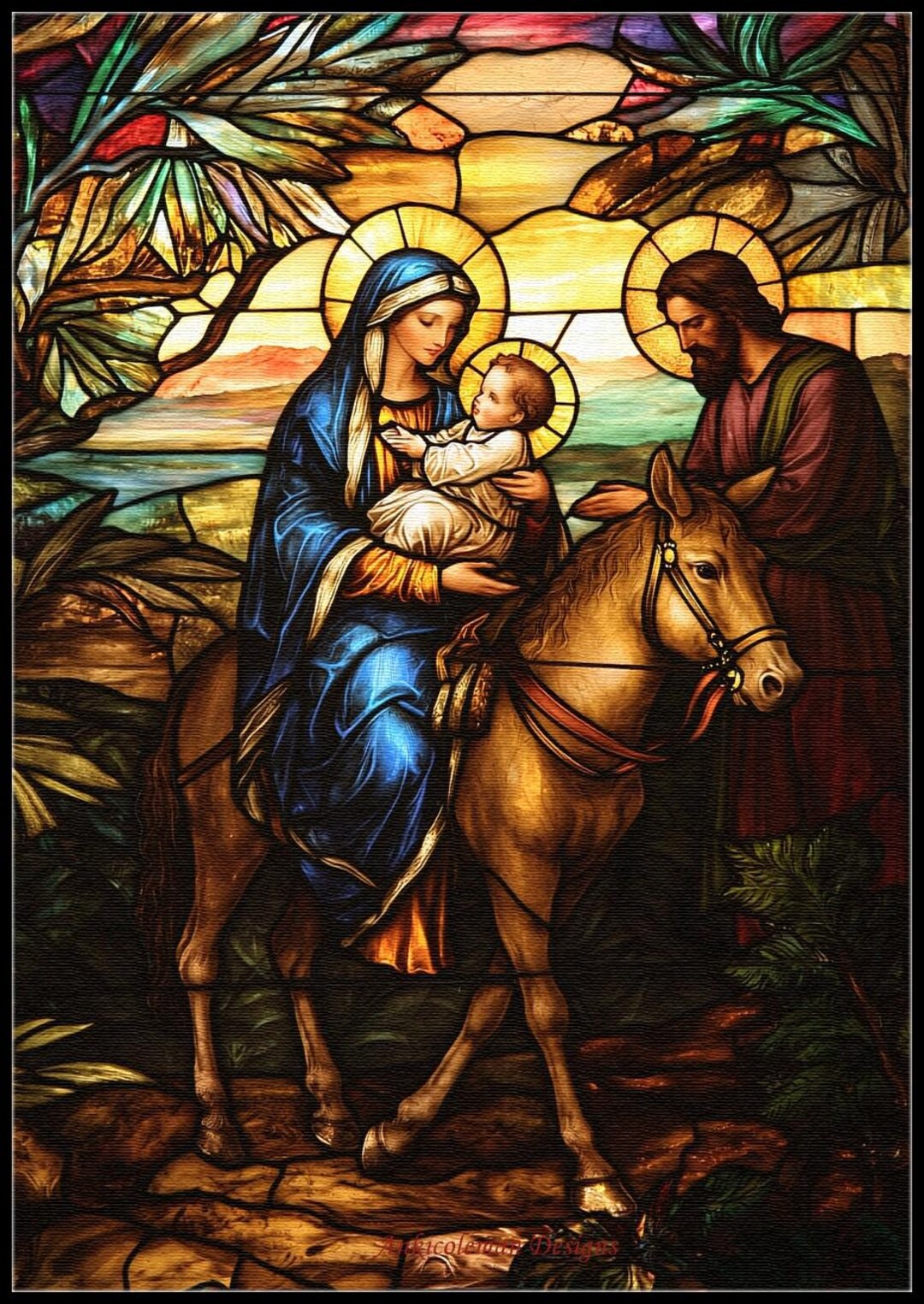 Flight to Egypt Cross Stitch Pattern: Mother and Child (PDF) - Etsy