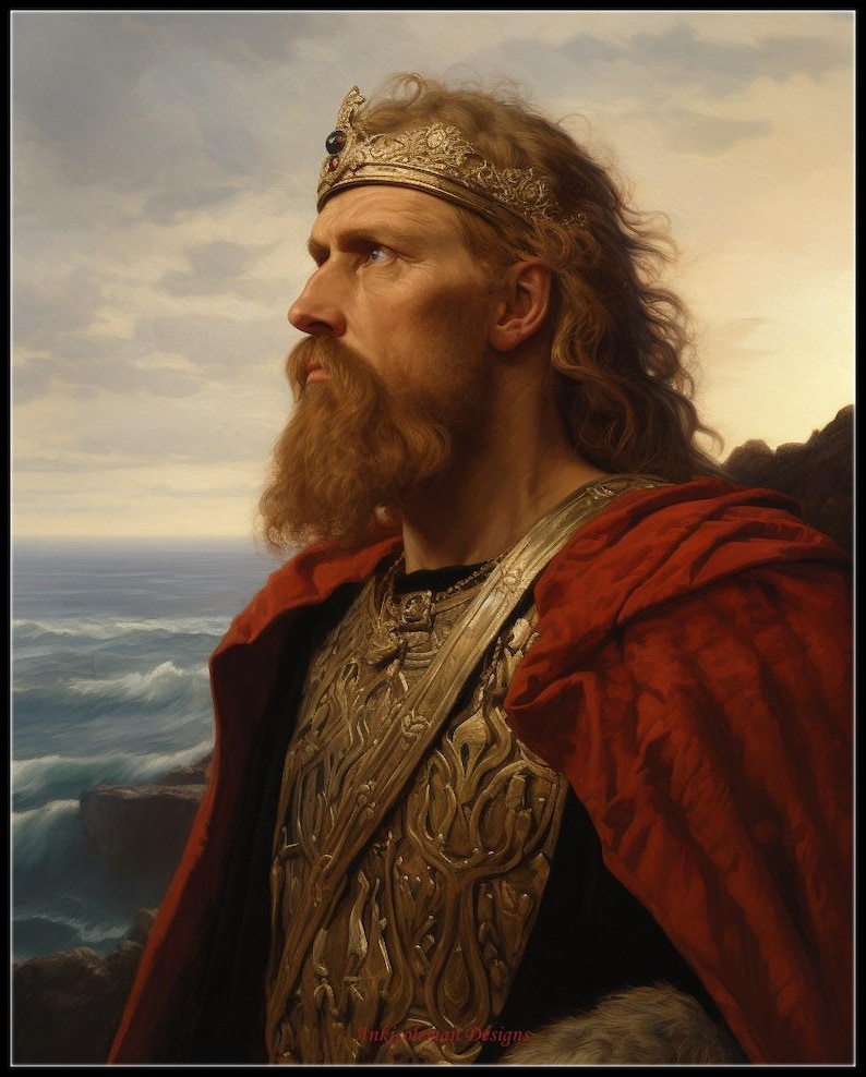King Alfred Portrait Cross Stitch Pattern - Medieval Art (PDF) - Etsy