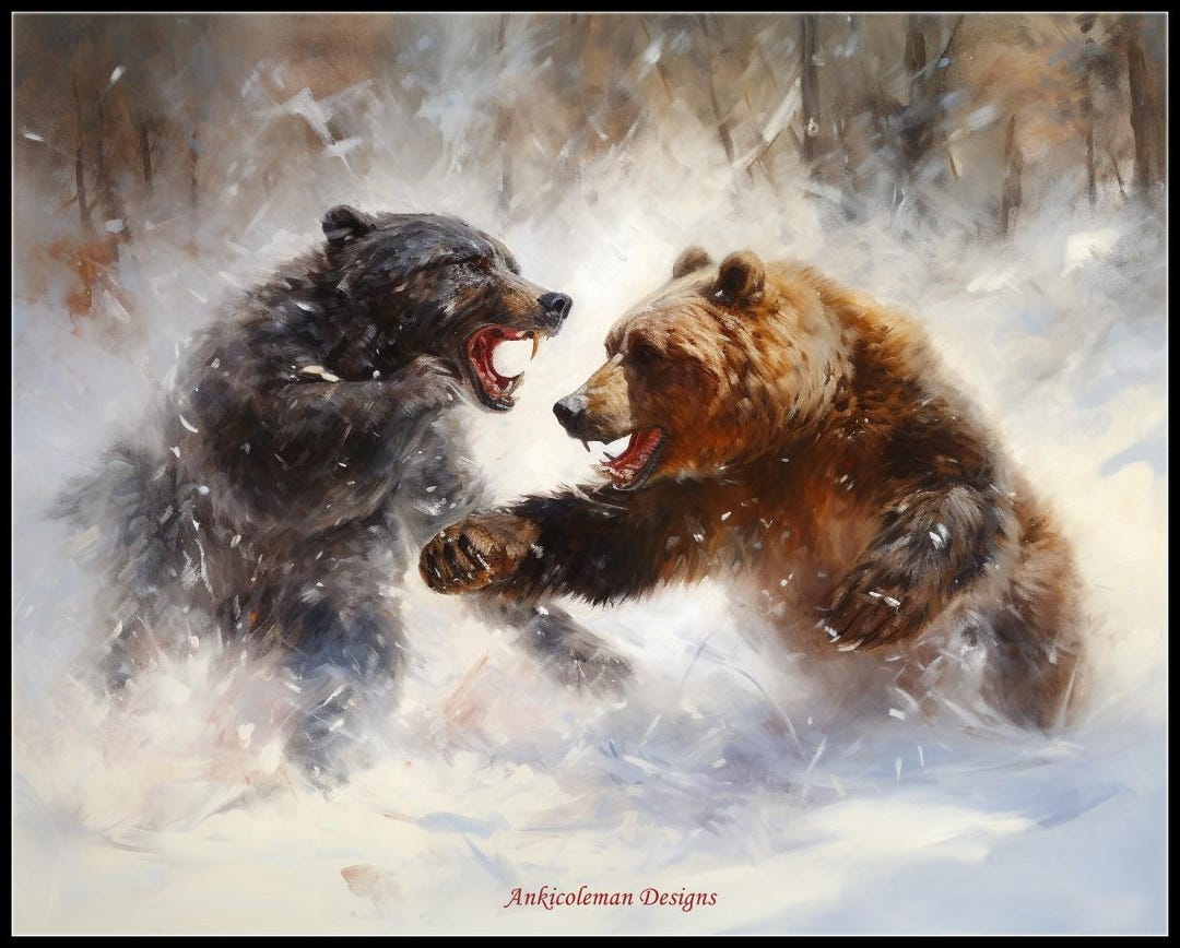 Fighting in Snow Counted Cross Stitch Patterns Printable Chart PDF ...
