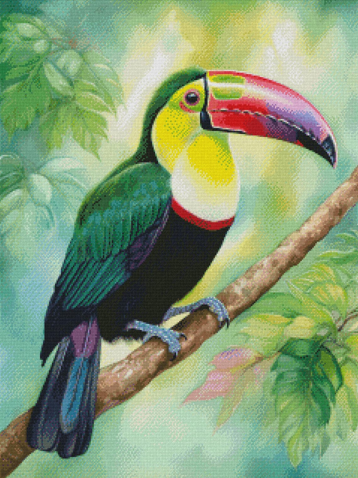 Keel-billed Toucan - Counted Cross Stitch Patterns - Printable Chart ...
