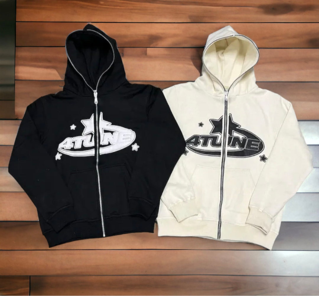4tune Hoodie Y2k Zip up 4tune Hoodie Harajuku Oversized - Etsy