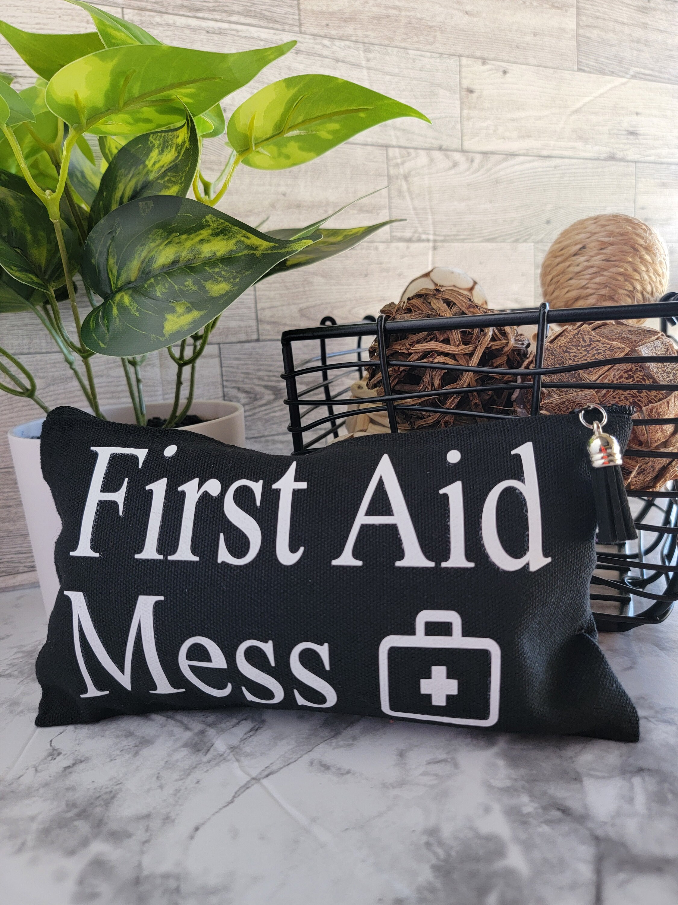 First Aid Mess Canvas Pouch, First Aid Bag, Band Aid Bag, First Aid Kit ...