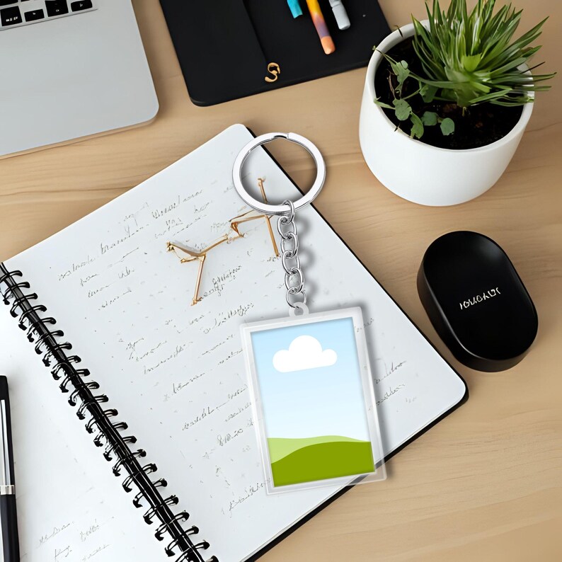 Editable Keychain Mockup Canva Template: POD Product Display (digital ...