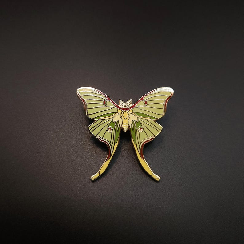 Luna Moth Actias Luna Educational Insect Enamel Collector Pin - Etsy