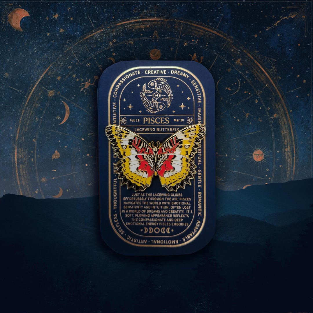 Pisces - Zodiac Butterfly and Moth Collection - Lacewing Butterfly ...