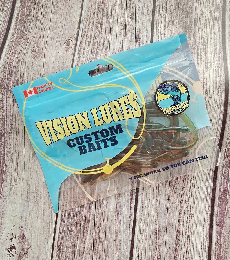 4 Zoomer Worm 20 Each / Custom Bass Fishing Lures / - Etsy