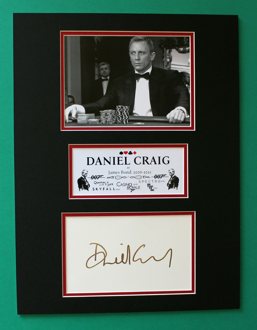 DANIEL CRAIG AUTOGRAPH Artistic Display James Bond 007 - Etsy