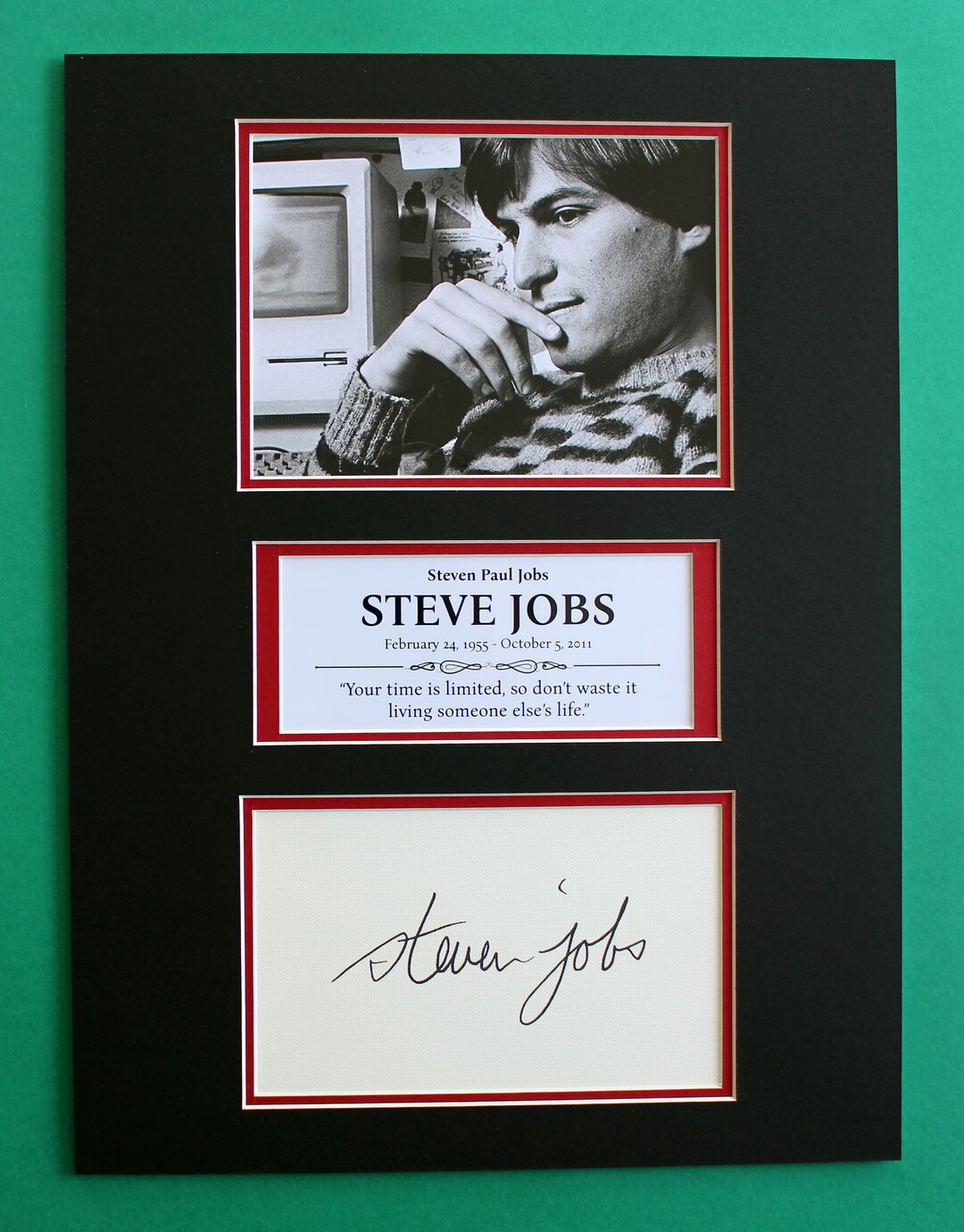 STEVE JOBS AUTOGRAPH Artistic Display Think Different - Etsy