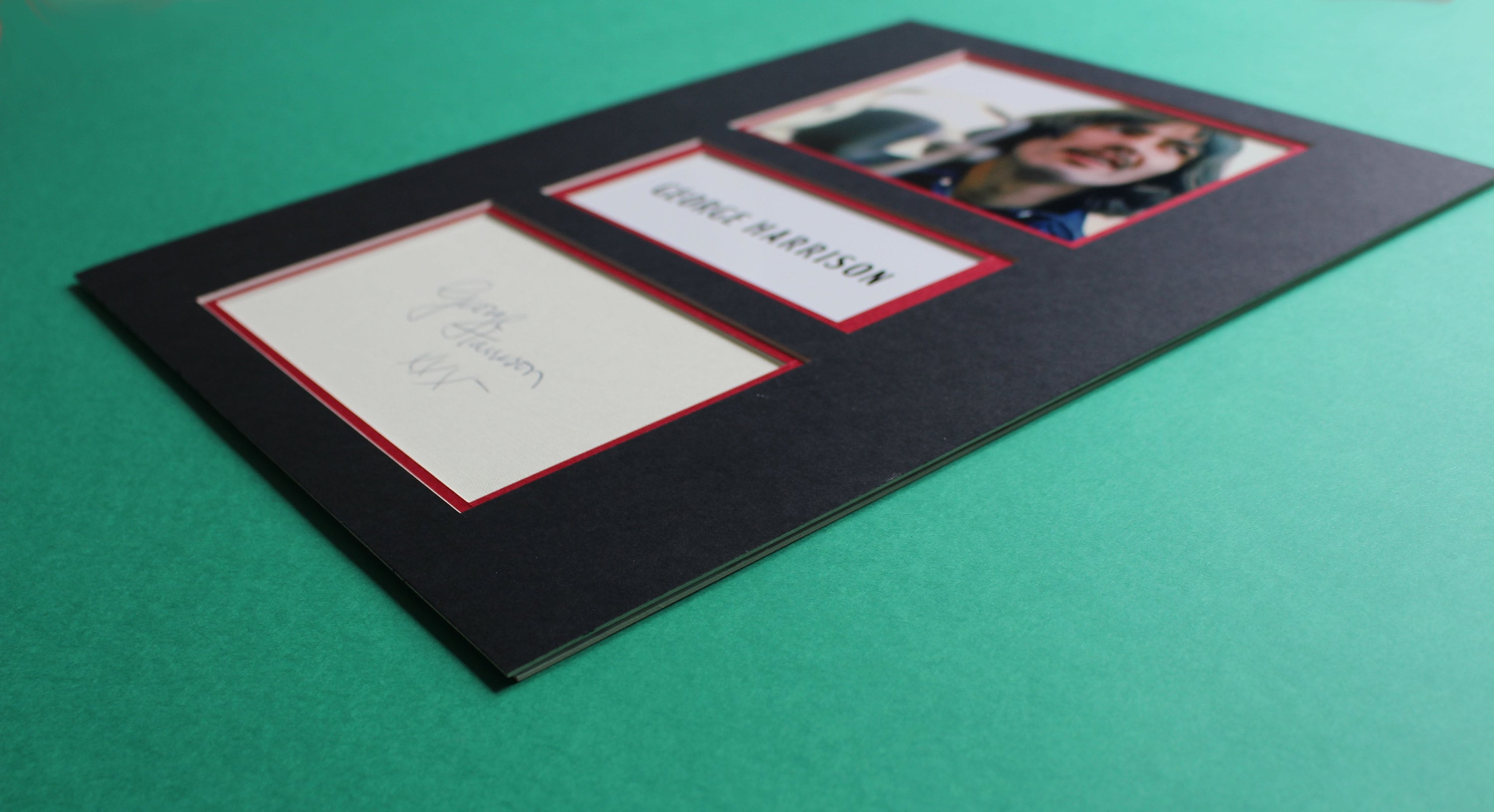 GEORGE HARRISON AUTOGRAPH Artistic Double Mat Display the Beatles - Etsy