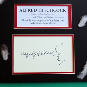 ALFRED HITCHCOCK AUTOGRAPH Artistic Double Mat Display Master of ...