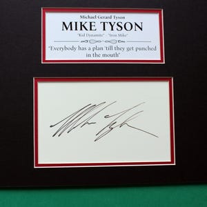 MIKE TYSON AUTOGRAPH Artistic Display Iron Mike / Kid Dynamite - Etsy