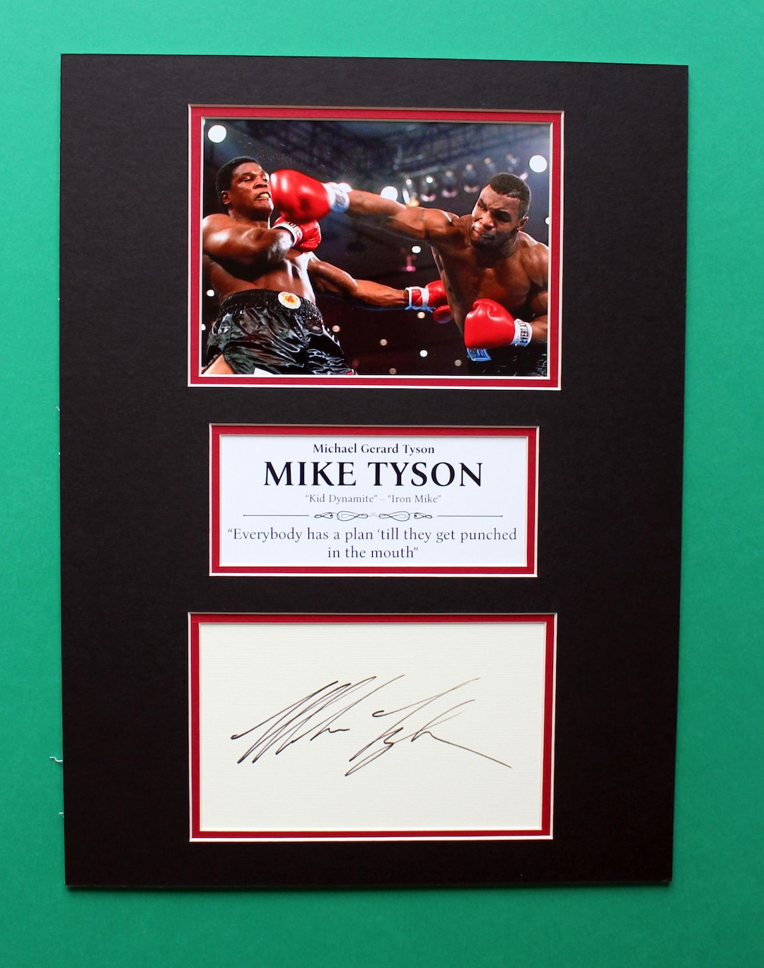 MIKE TYSON AUTOGRAPH Artistic Display Iron Mike / Kid Dynamite - Etsy