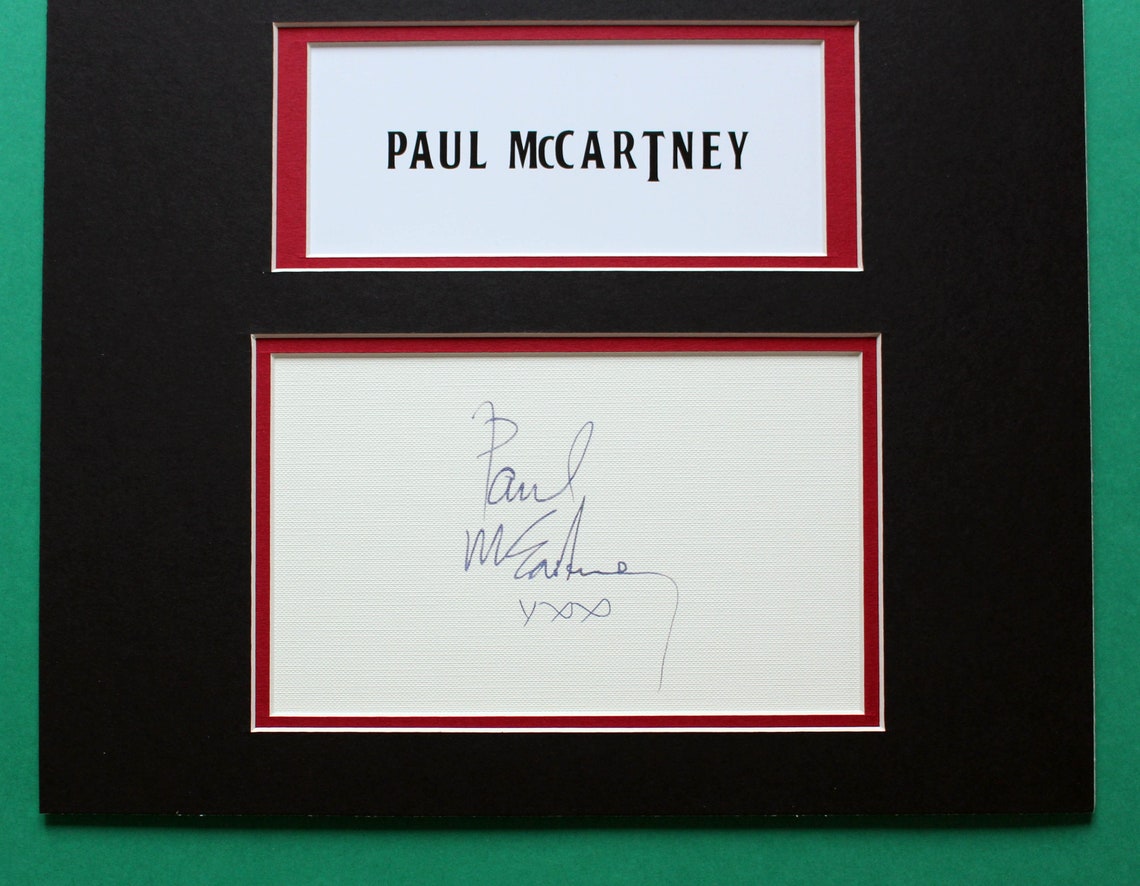 PAUL Mccartney AUTOGRAPH Artistic Display the Beatles - Etsy