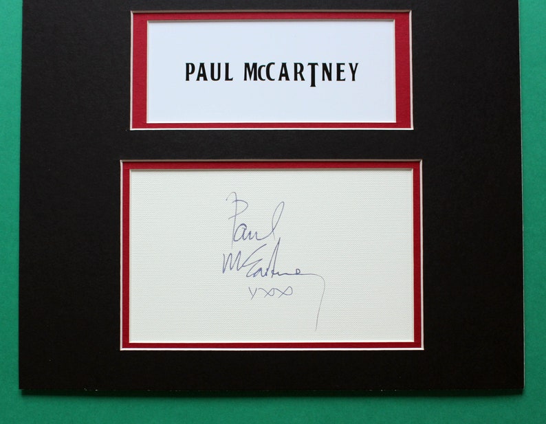 PAUL Mccartney AUTOGRAPH Artistic Display the Beatles - Etsy
