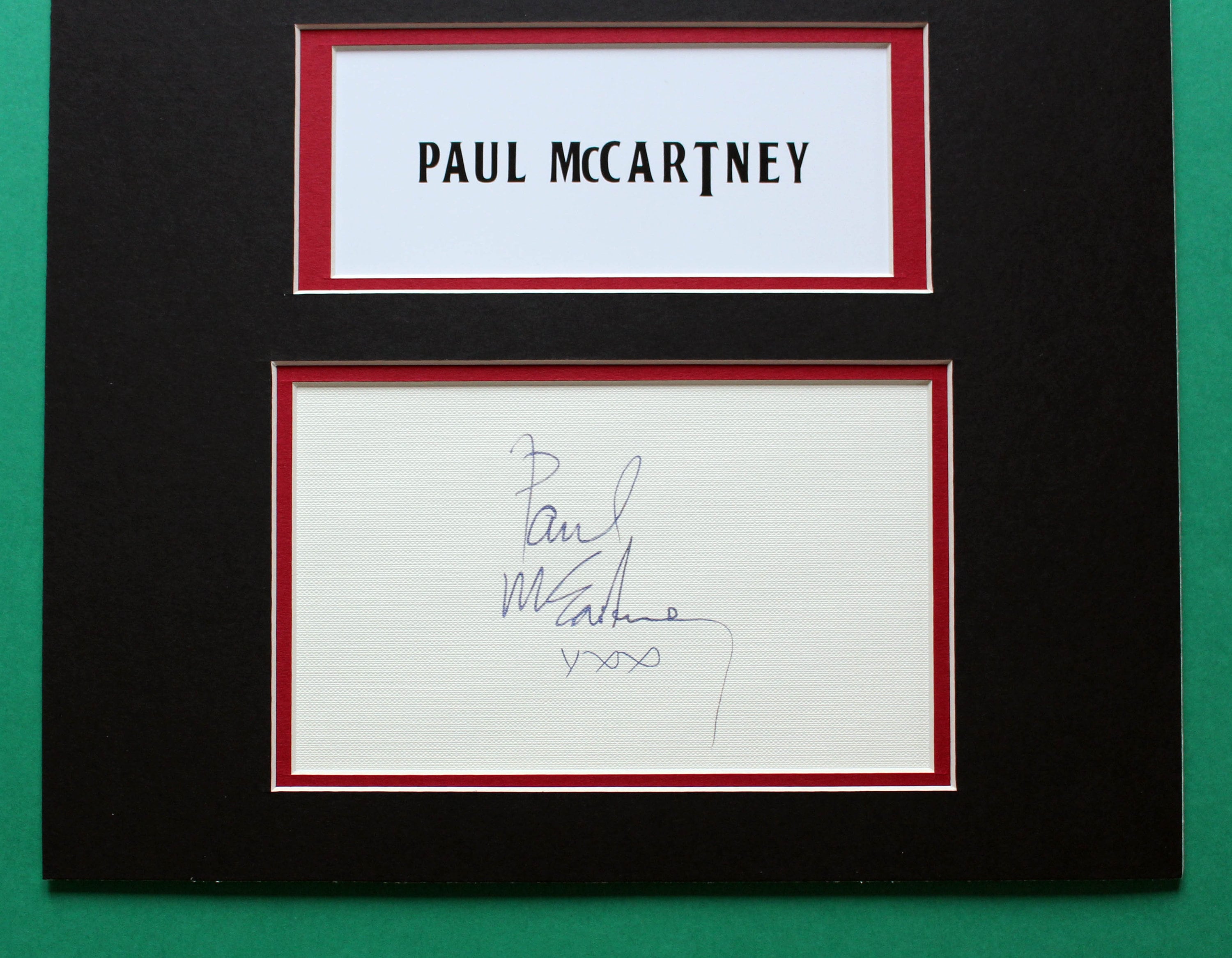 PAUL Mccartney AUTOGRAPH Artistic Double Mat Display the Beatles - Etsy