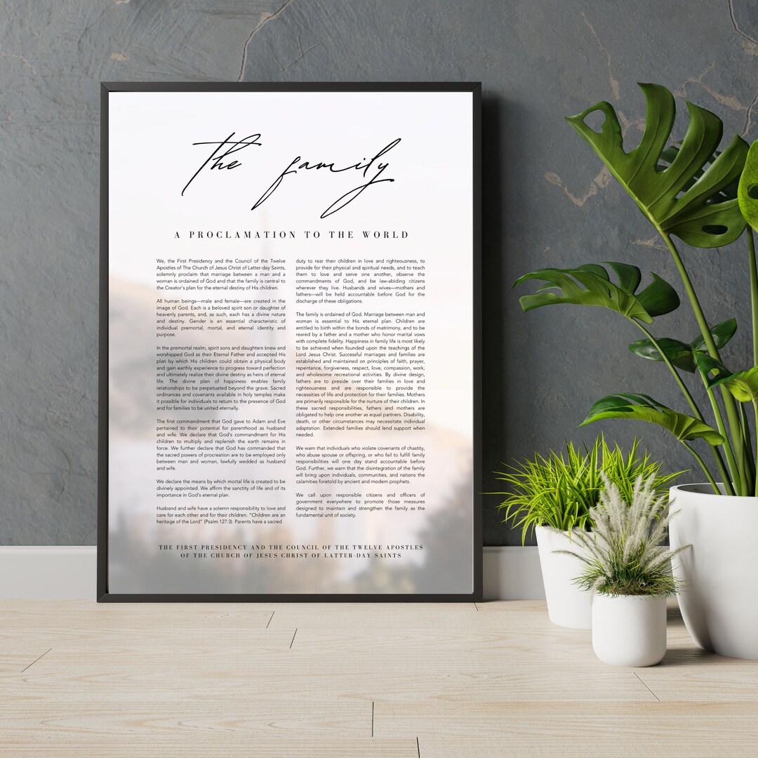 The Family Proclamation | Bountiful Temple | LDS Art | Digital Prints ...
