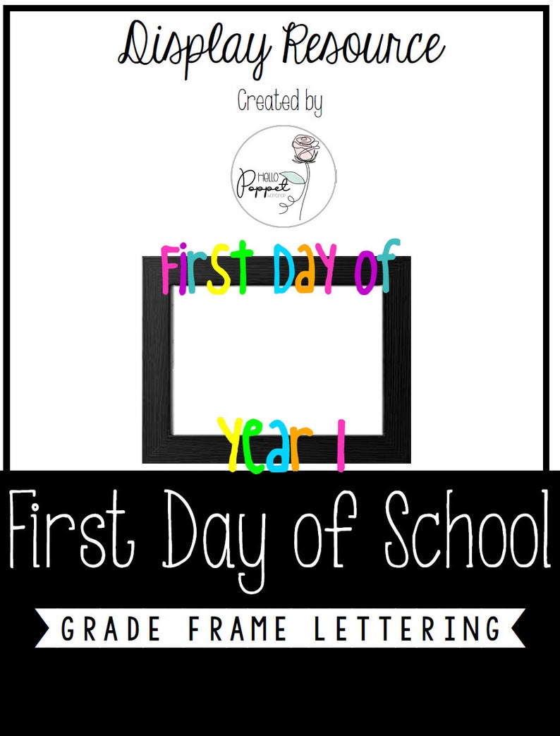 First Day of School Photo Frame Display Rainbow - Etsy