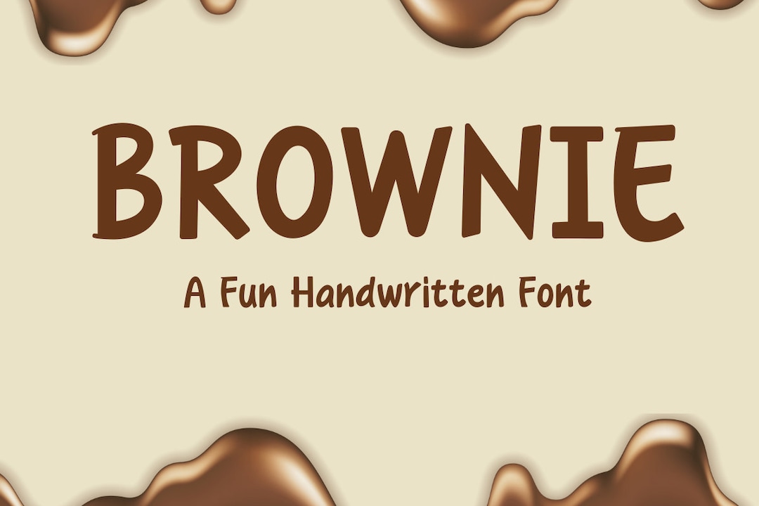 Brownie Font - Cute Fonts,digital Fonst,otf Fonts,ttf Fonts,procreate ...