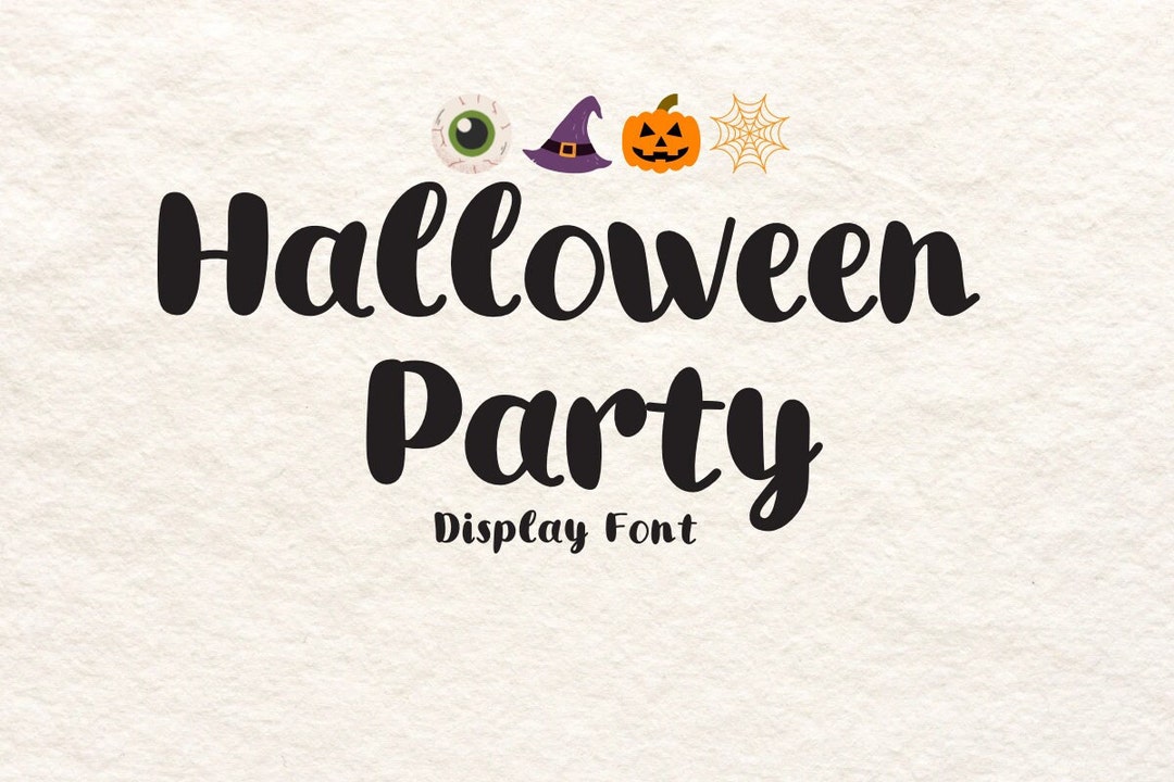Halloween Party Font – Handwritten Display Font (OTF, TTF) - Etsy