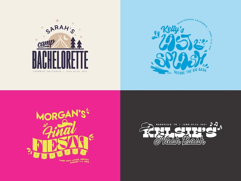 Custom Bachelorette Logos/ Bach Logos/ Design for You Logos/ Celebrate ...