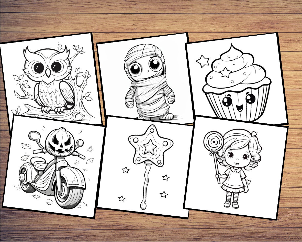 50+ Printable Halloween Coloring Pages, Coloring Book, Adults + Kids ...