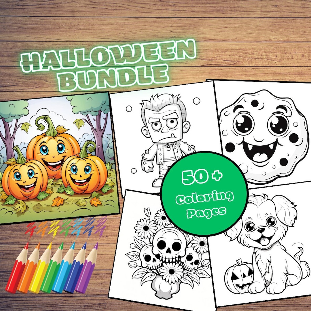 50+ Printable Halloween Coloring Pages, Coloring Book, Adults + Kids ...