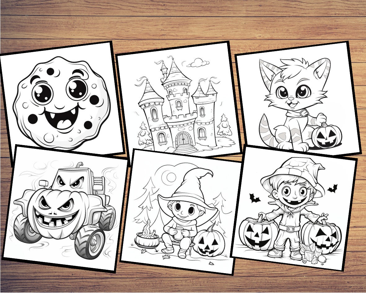 50+ Printable Halloween Coloring Pages, Coloring Book, Adults + Kids ...