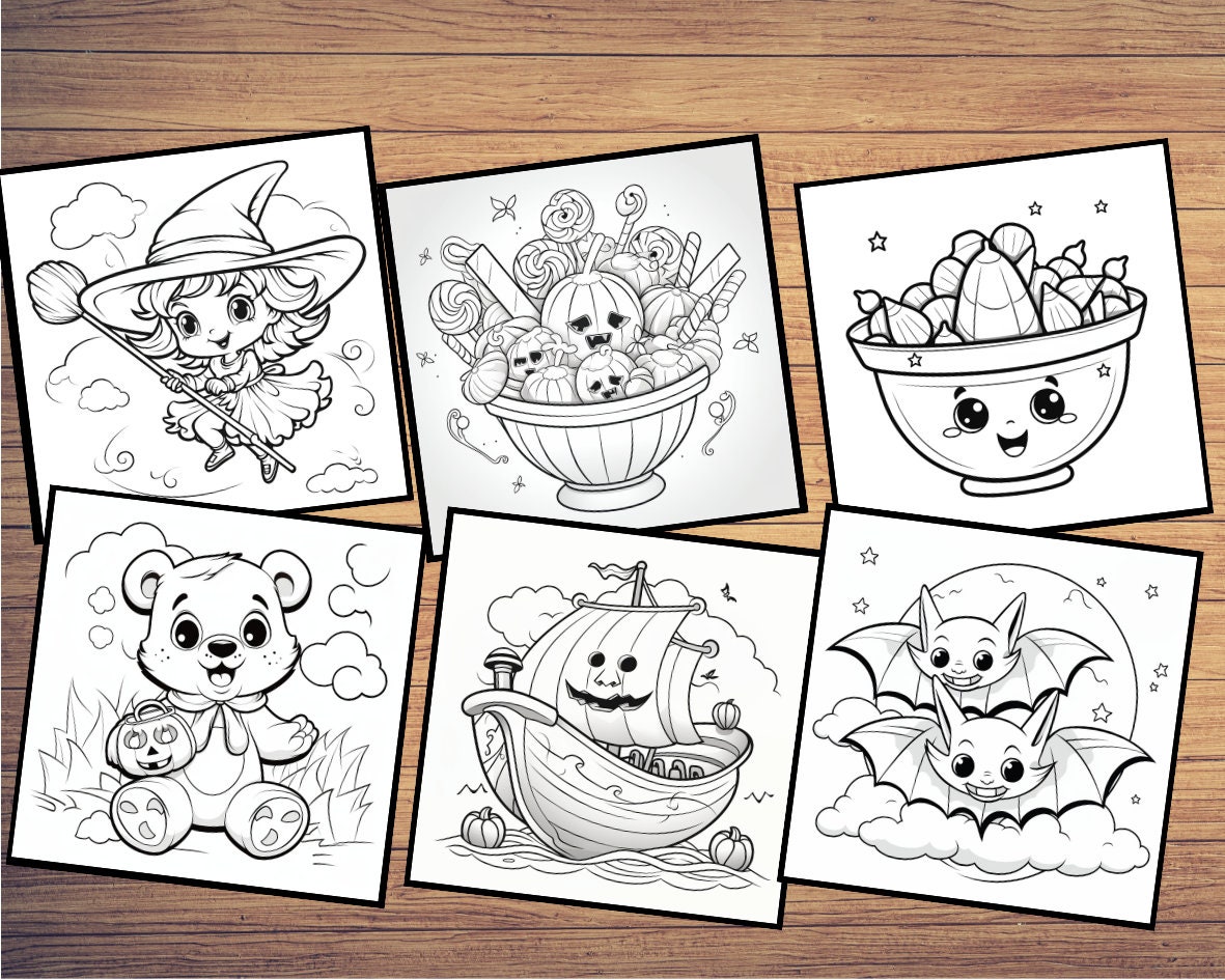 50+ Printable Halloween Coloring Pages, Coloring Book, Adults + Kids ...