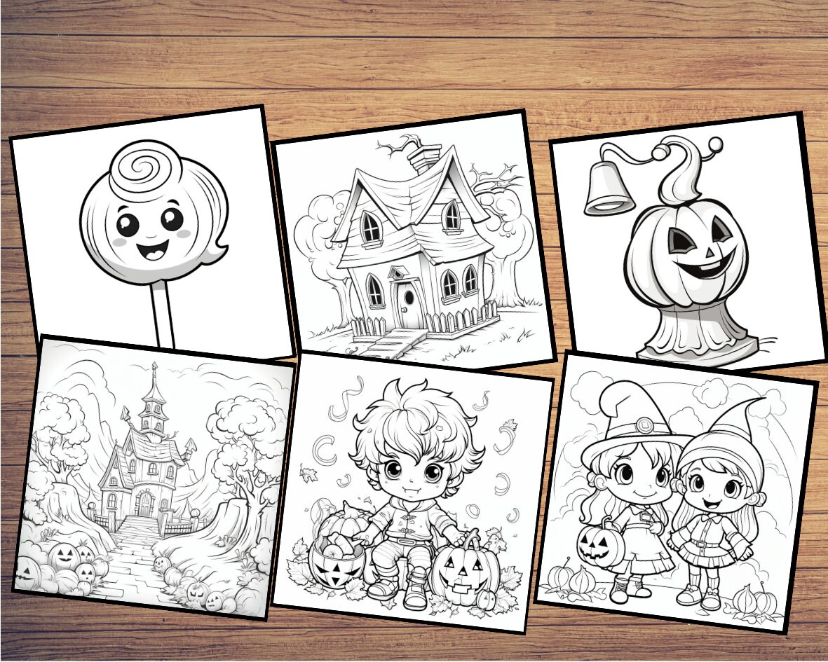 50+ Printable Halloween Coloring Pages, Coloring Book, Adults + Kids ...