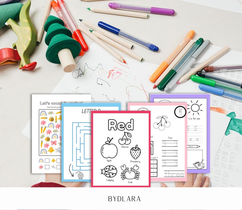 80 Pages Letters Numbers Colors Coloring Activities Bundle for - Etsy ...