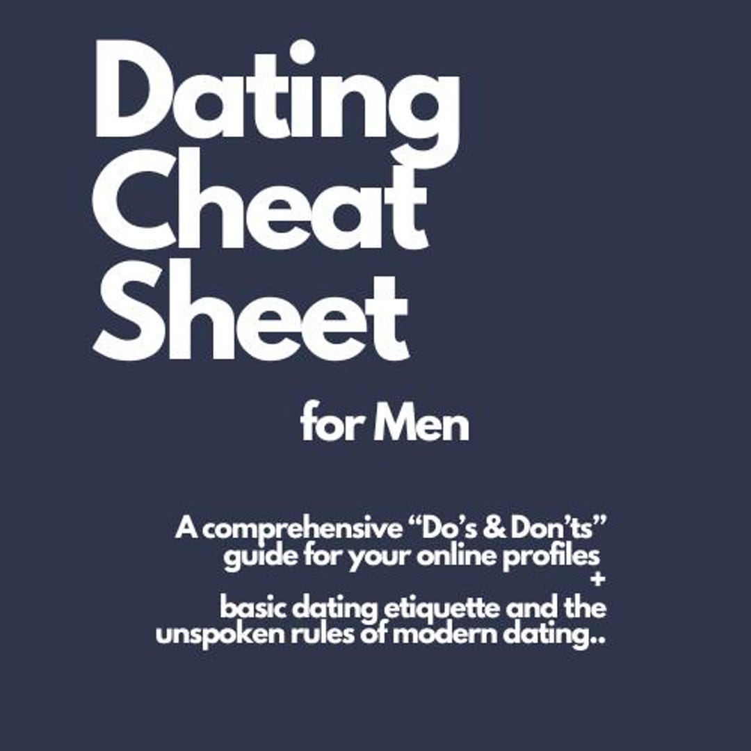 Online Profile & Dating Cheat Sheet for Men - Etsy