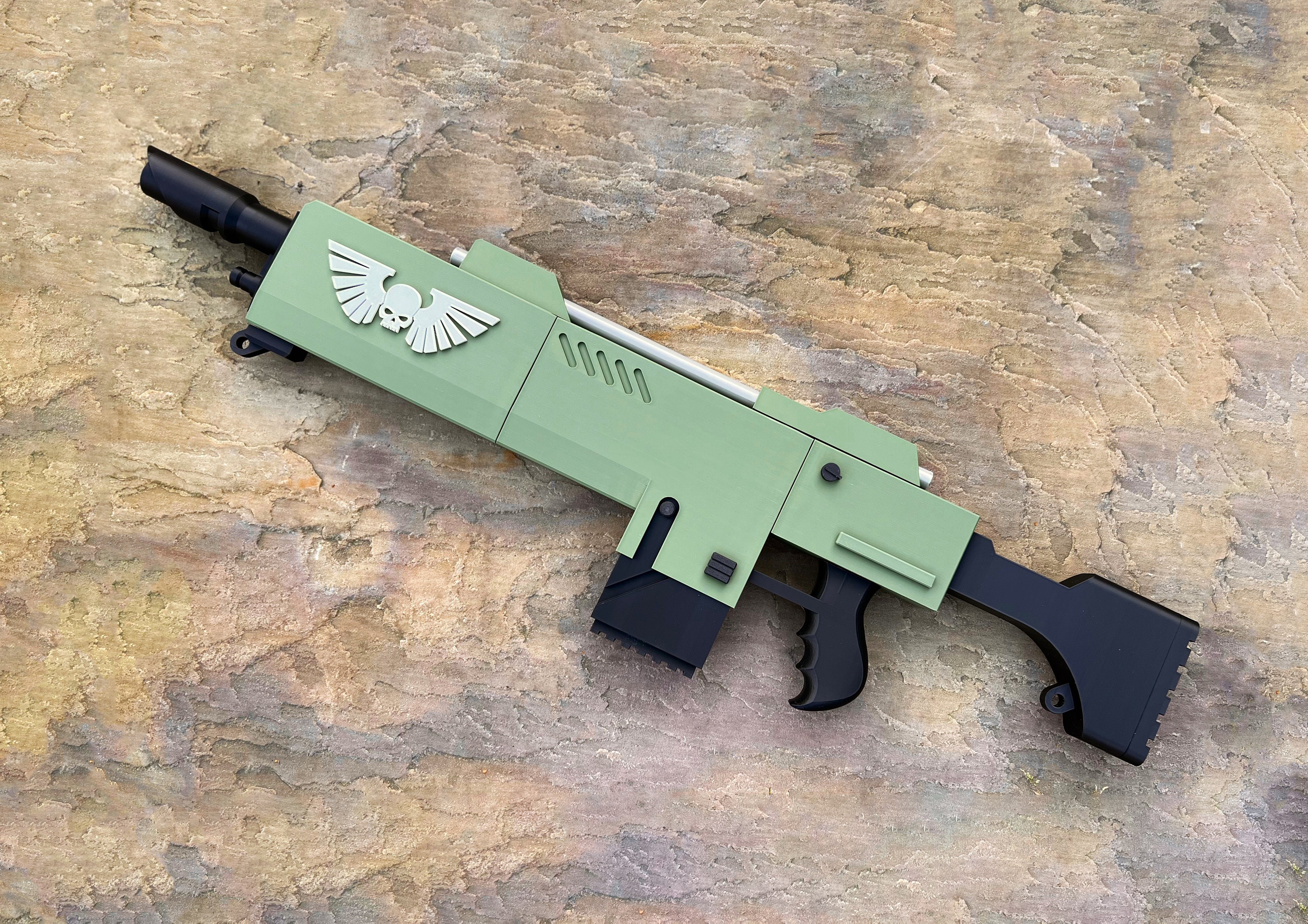 Lasgun 3D Printed Kit M36 Kantrael Pattern Cosplay, Life Size Warhammer ...