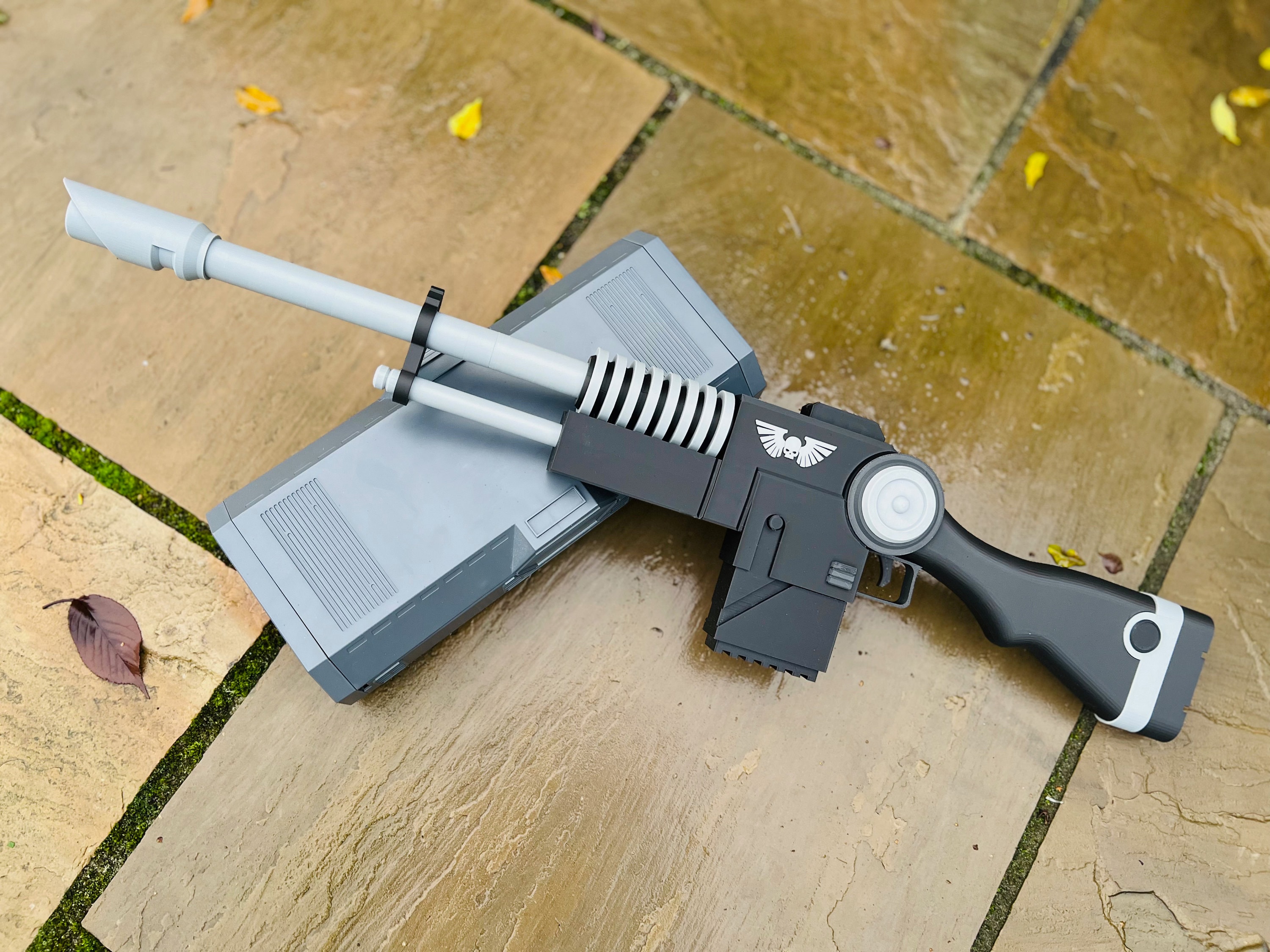 Lasgun 3D Printed Kit Lucius Pattern Cosplay, Life Size Warhammer 40K ...