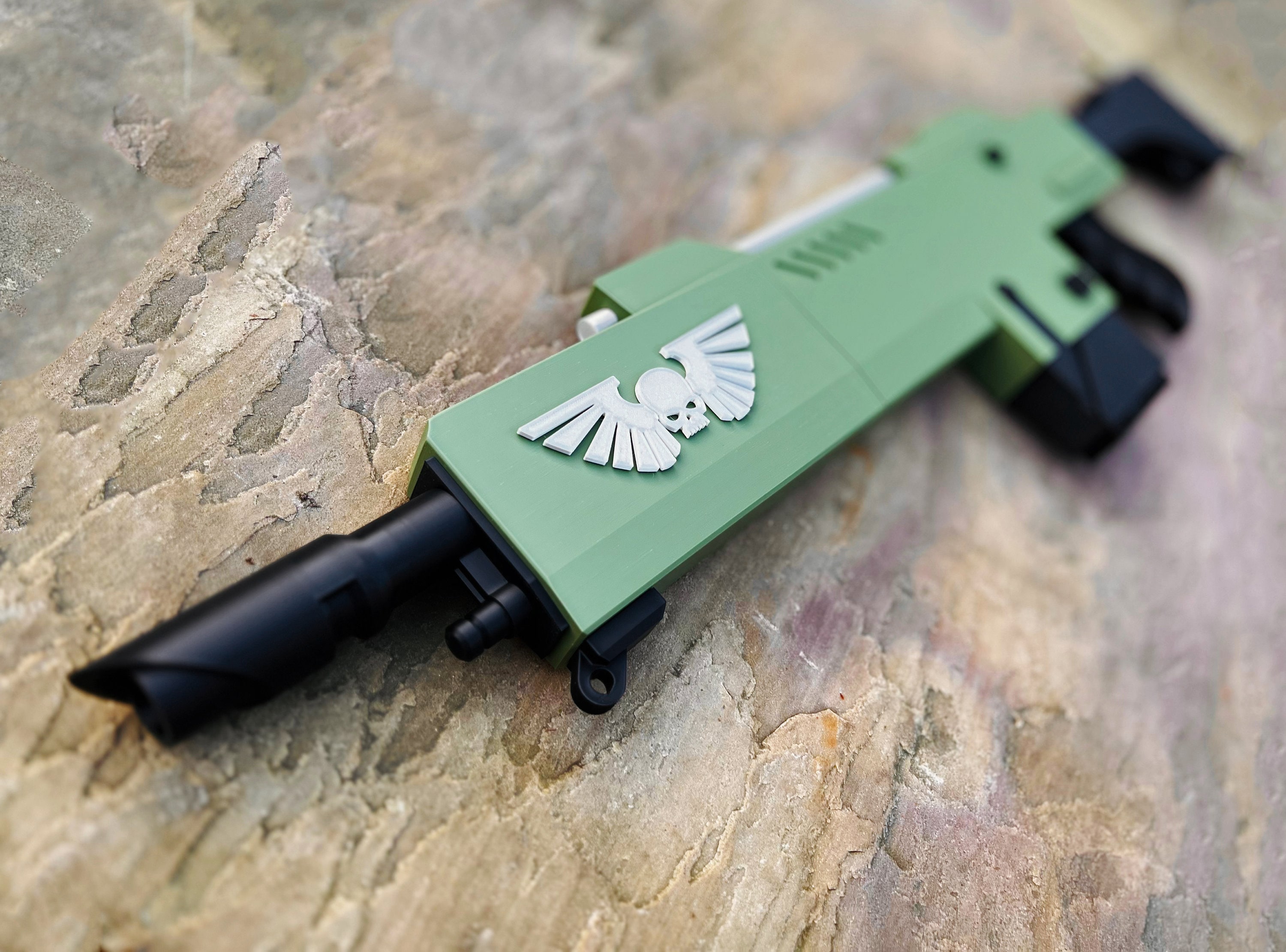 Lasgun 3D Printed Kit M36 Kantrael Pattern Cosplay, Life Size Warhammer ...