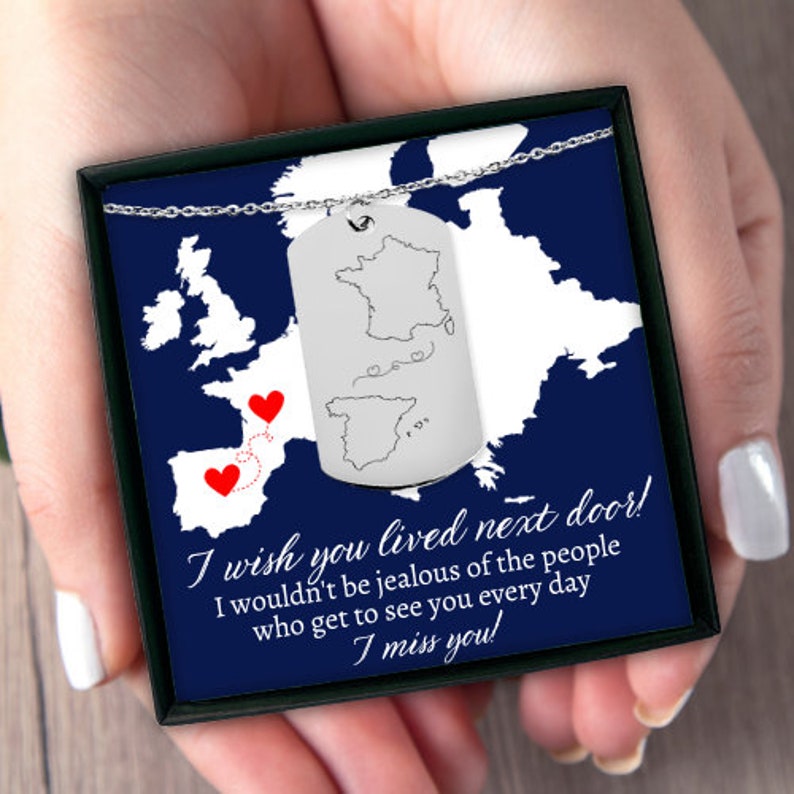 Personalized Long Distance Relationship Gift for Boyfriend I Wish You ...