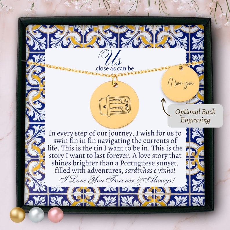 Personalized Sardine Necklace Anniversary Gift Promise Necklace ...