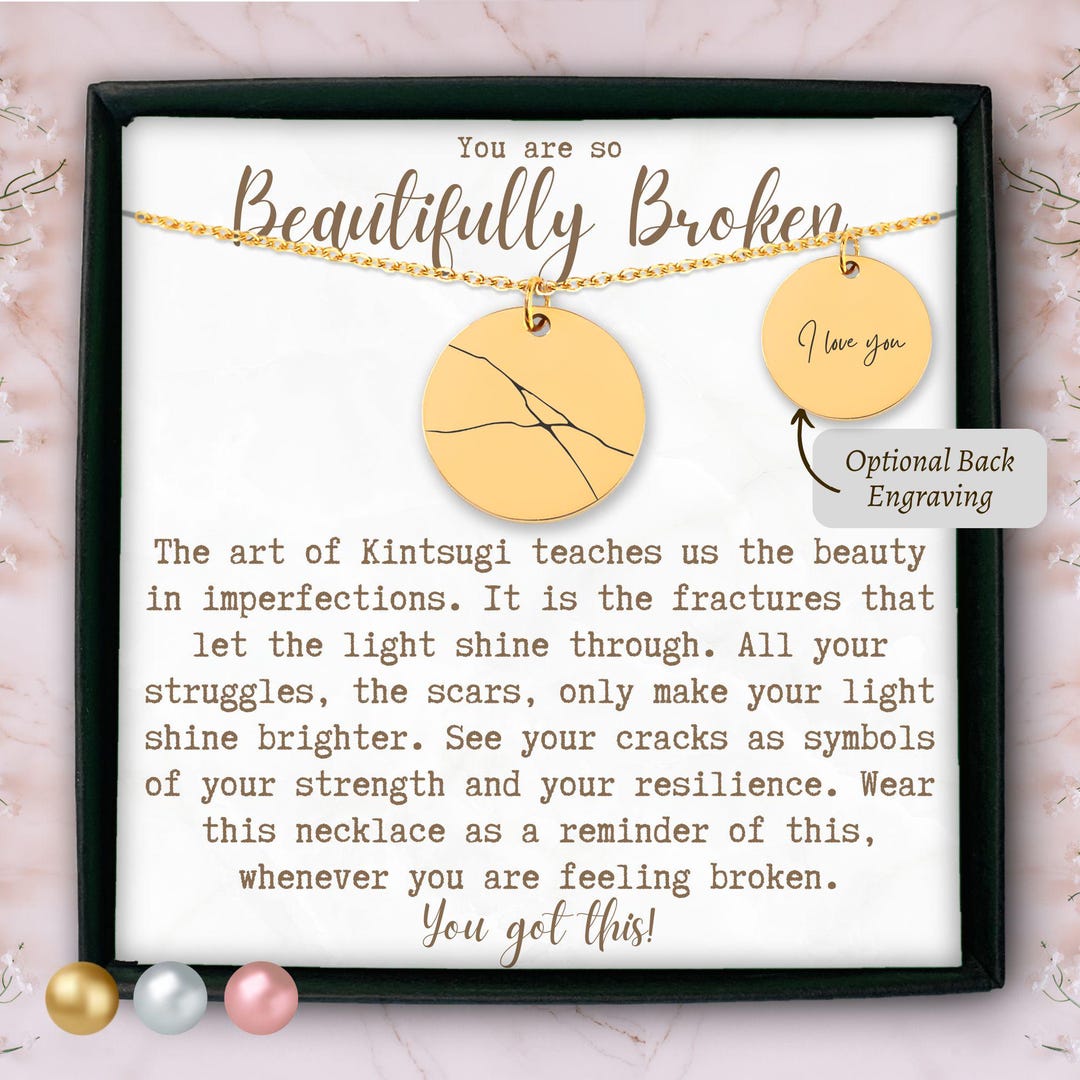 Personalized Kintsugu Necklace Healing Gift for Best Friend ...